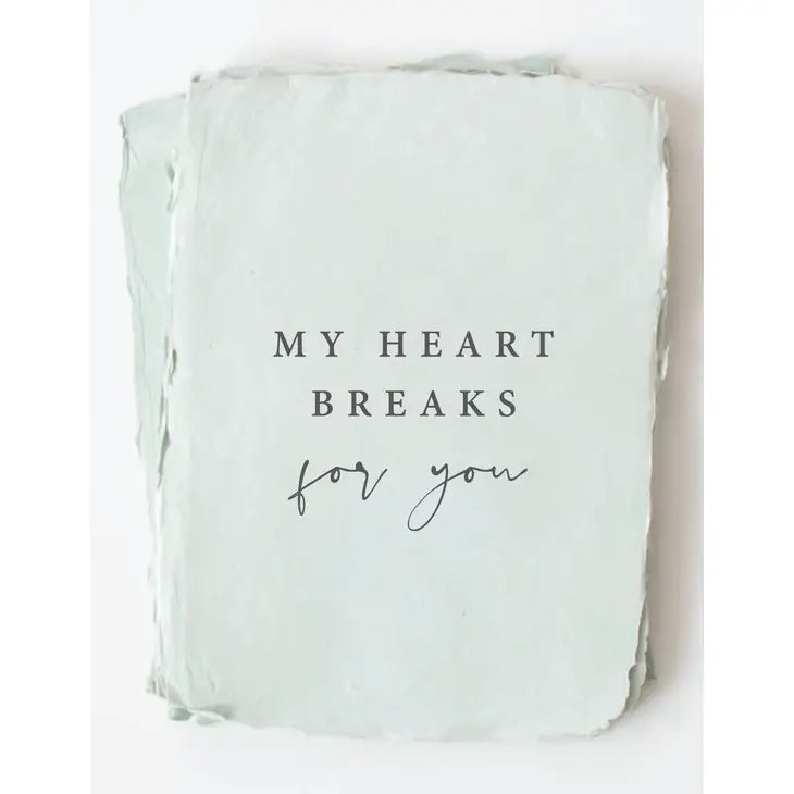 "My Heart Breaks" Sympathy Greeting Card | Bloom Floral
